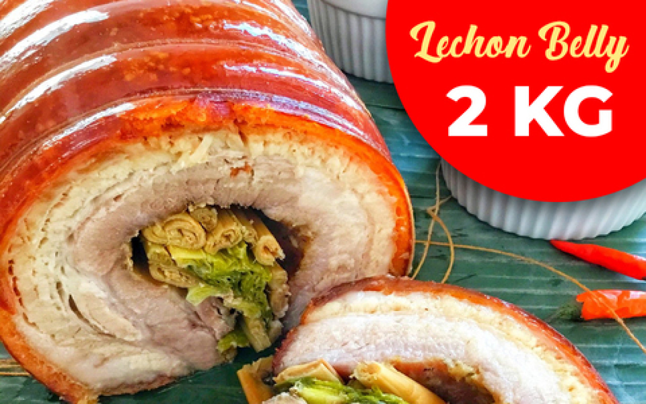 2KG LECHON BELLY (Major Cities Nationwide PH/6 to 8 persons)